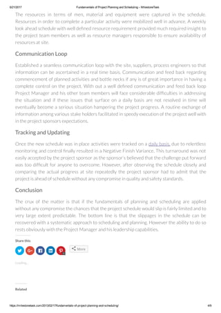 Fundamentals of project planning and scheduling | PDF
