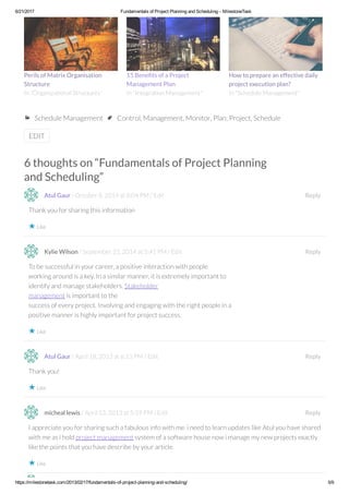 Fundamentals of project planning and scheduling | PDF