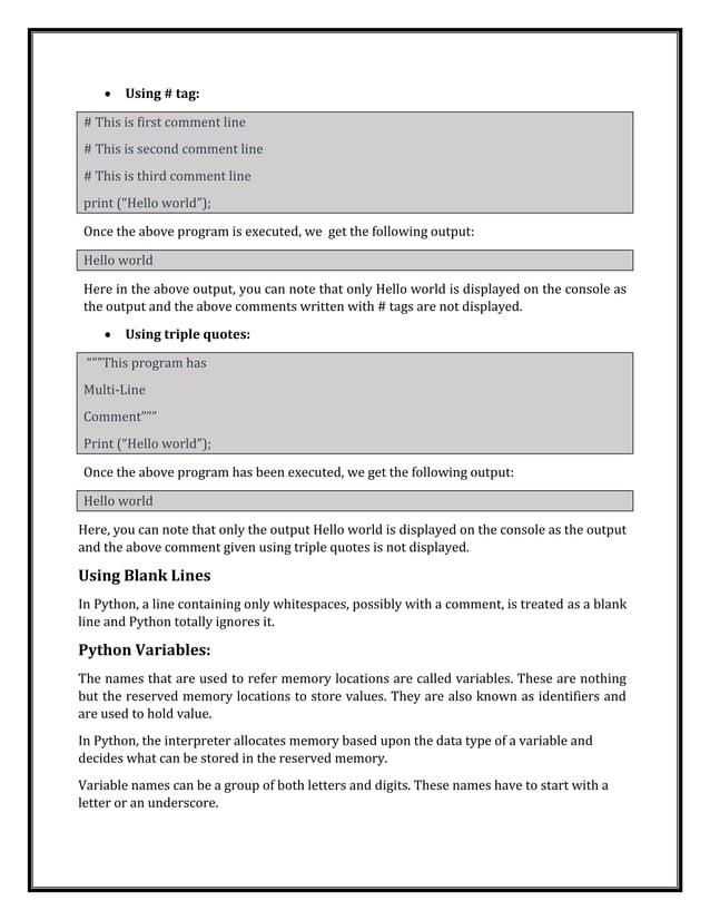Fundamentals of python | PDF | Programming Languages | Computing