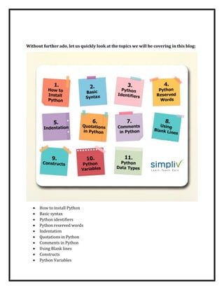 Fundamentals of python | PDF | Programming Languages | Computing