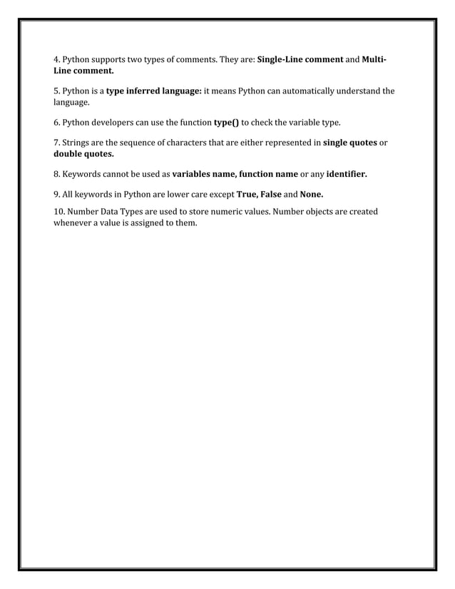 Fundamentals of python | PDF | Programming Languages | Computing