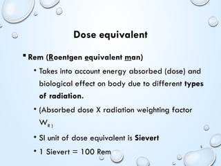 Fundamentals of Radiobiology: Radiation hazard and protection | PPTX