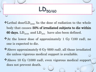 Fundamentals of Radiobiology: Radiation hazard and protection | PPTX