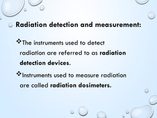 Fundamentals of Radiobiology: Radiation hazard and protection | PPTX