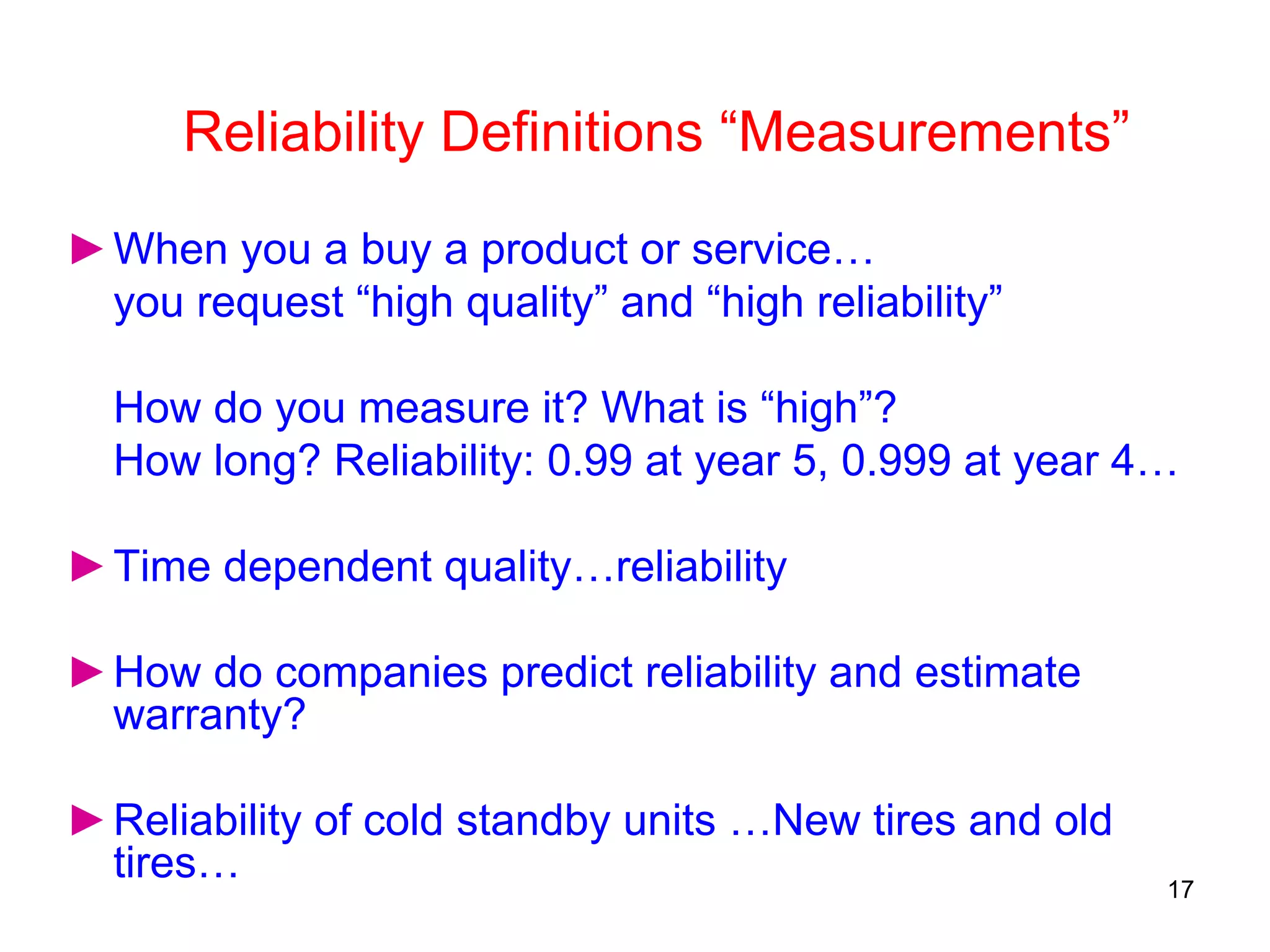 Fundamentals of reliability engineering and applications part1of3 | PDF