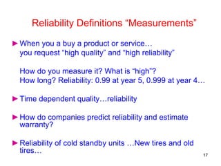 Fundamentals of reliability engineering and applications part1of3 | PDF
