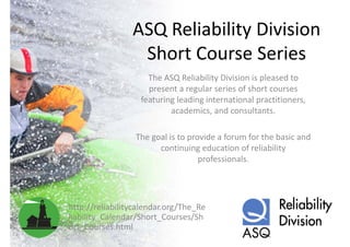 Fundamentals of reliability engineering and applications part1of3 | PDF