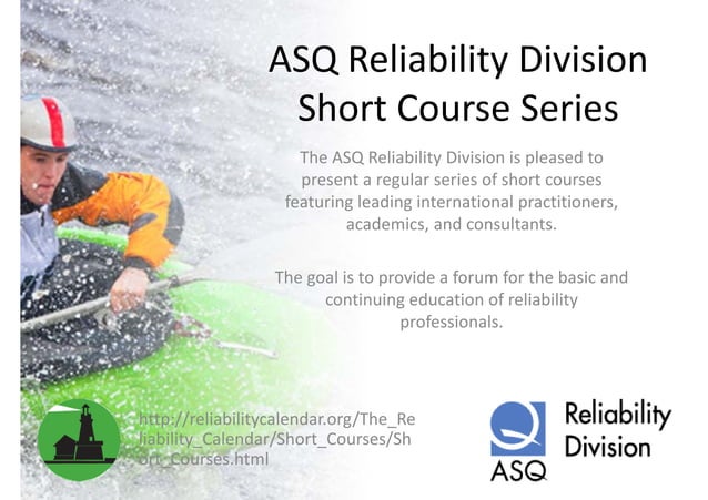 Fundamentals of reliability engineering and applications part1of3 | PDF