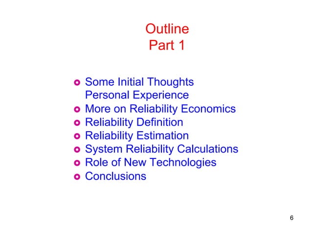 Fundamentals of reliability engineering and applications part1of3 | PDF