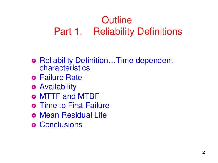 Fundamentals of reliability engineering and applications part3of3