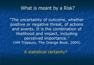 Fundamentals Of Risk Management | PPT