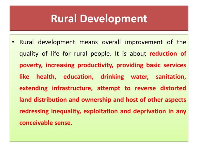 Fundamentals of Rural Development_Unit I.pdf | Debated Sensitive Social ...