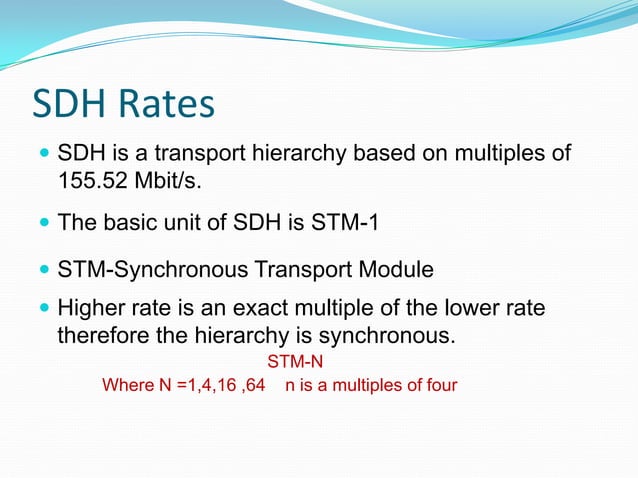 Fundamentals of sdh | PPT | Computer Networking | Computing