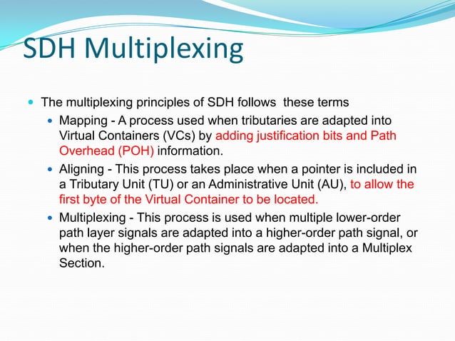 Fundamentals of sdh | PPT | Computer Networking | Computing