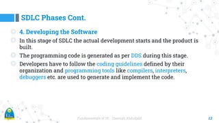 Lecture 3 & 4 | Software Development Life Cycle (SDLC), Development ...