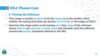 Lecture 3 & 4 | Software Development Life Cycle (SDLC), Development ...