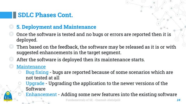 Lecture 3 & 4 | Software Development Life Cycle (SDLC), Development ...