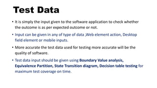 Fundamentals of software 2 | Test Case | Test Suite | Test Plan | Test ...