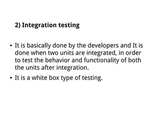 Fundamentals of software testing | PPT