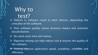 Fundamentals of software testing | PPT