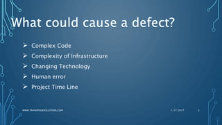 Fundamentals of software testing | PPT