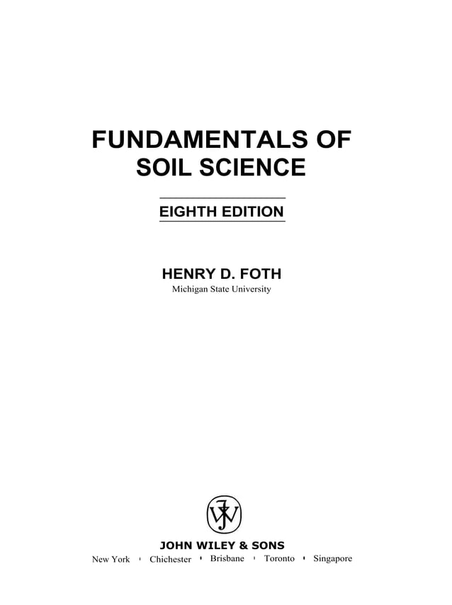 Fundamentals of Soil Science | PDF