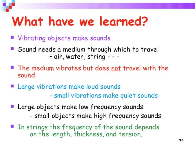Fundamentals of sound