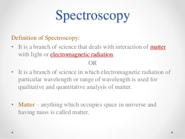 Fundamentals of spectroscopy