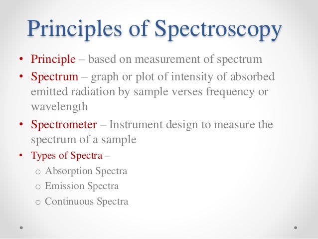 Fundamentals of spectroscopy