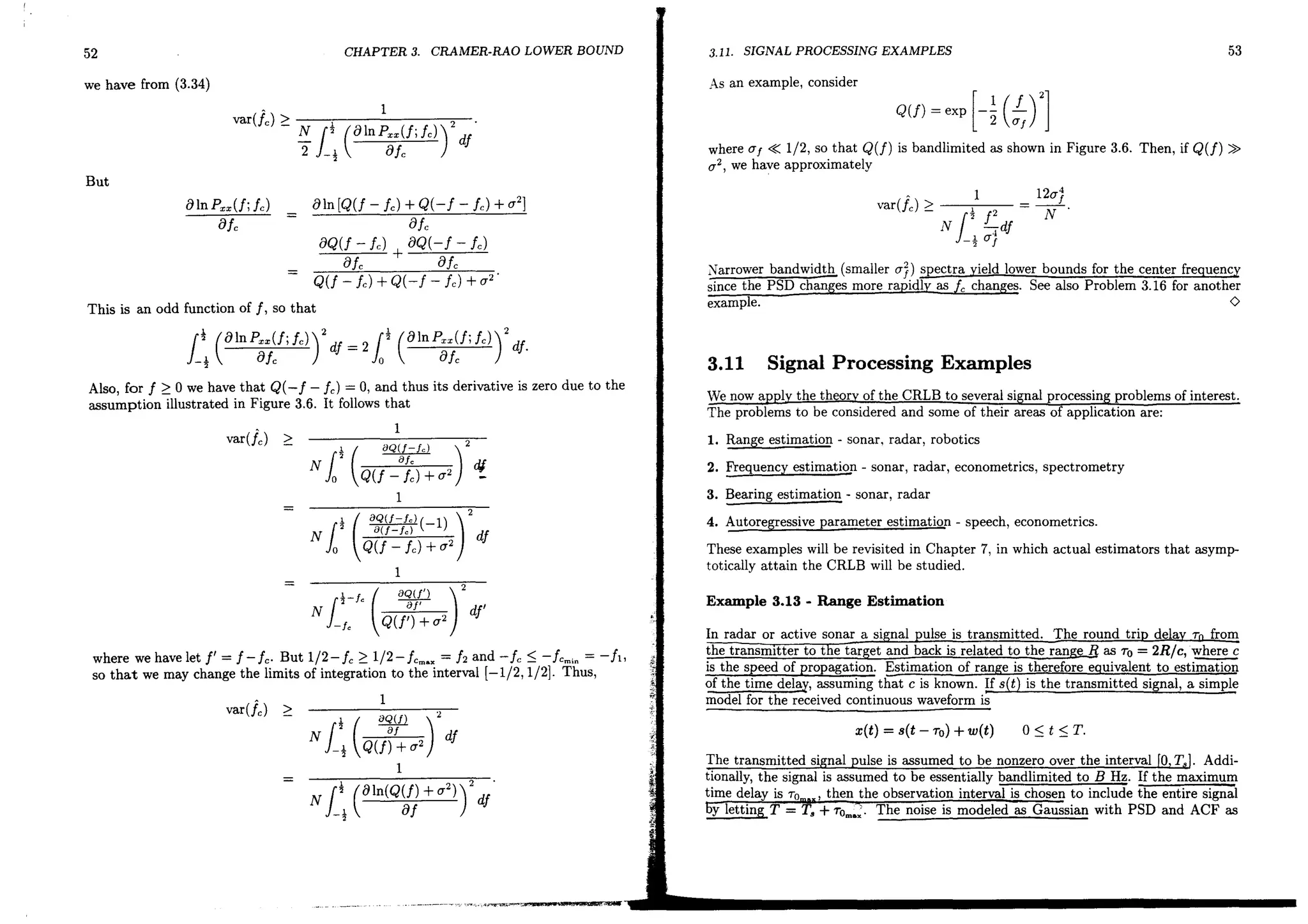 Fundamentals Of Statistical Signal Processing Estimation Theory Kay