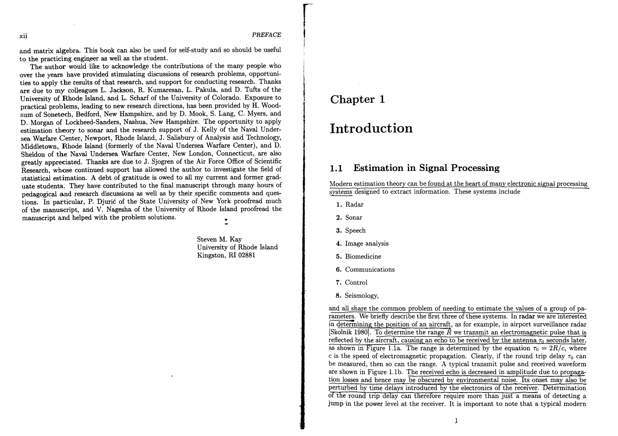 Fundamentals Of Statistical Signal Processing Estimation Theory Kay