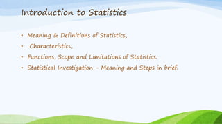 Fundamentals of statistics | PPTX