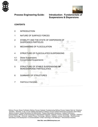 Fundamentals of Suspensions & Dispersion's | PDF