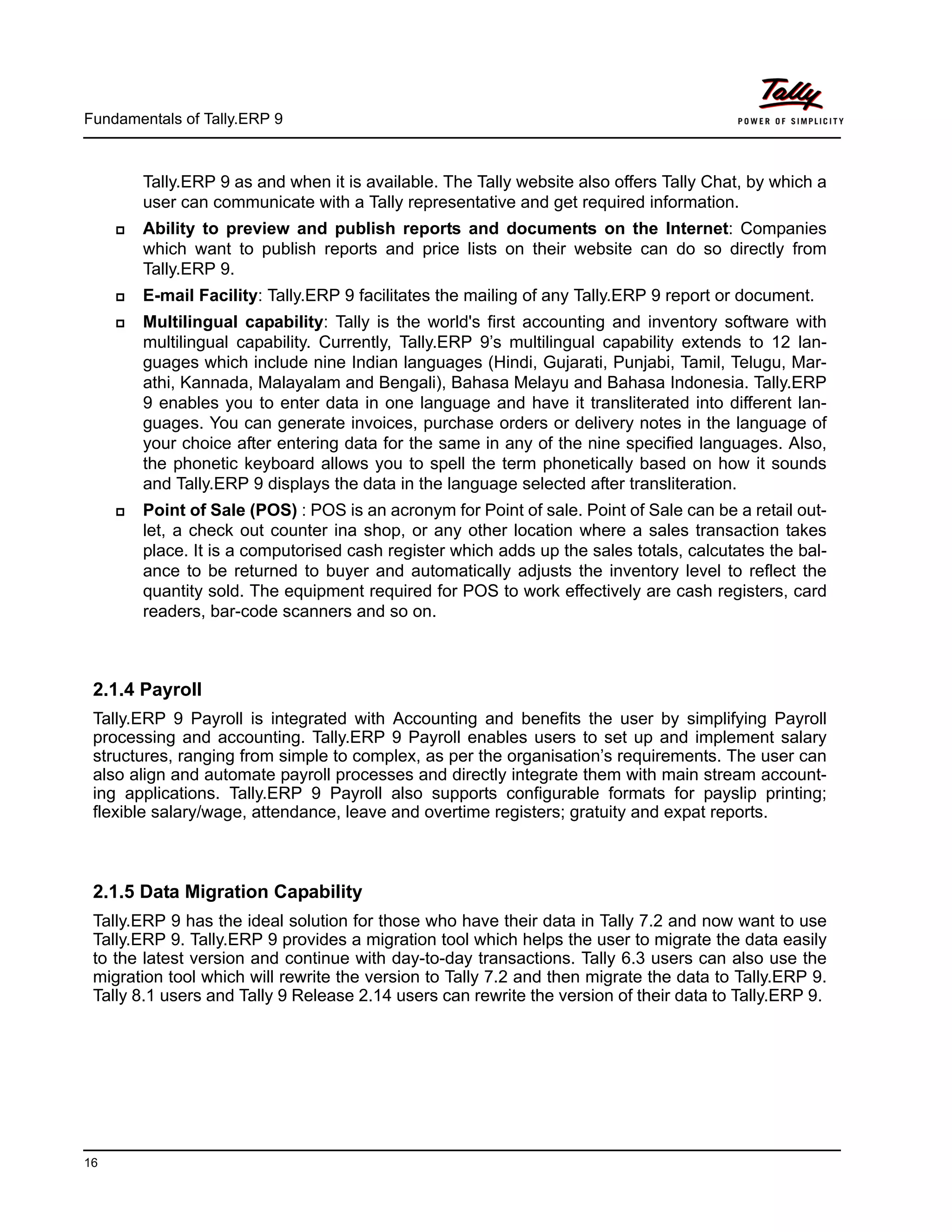 Fundamentals of tally erp 9 | PDF
