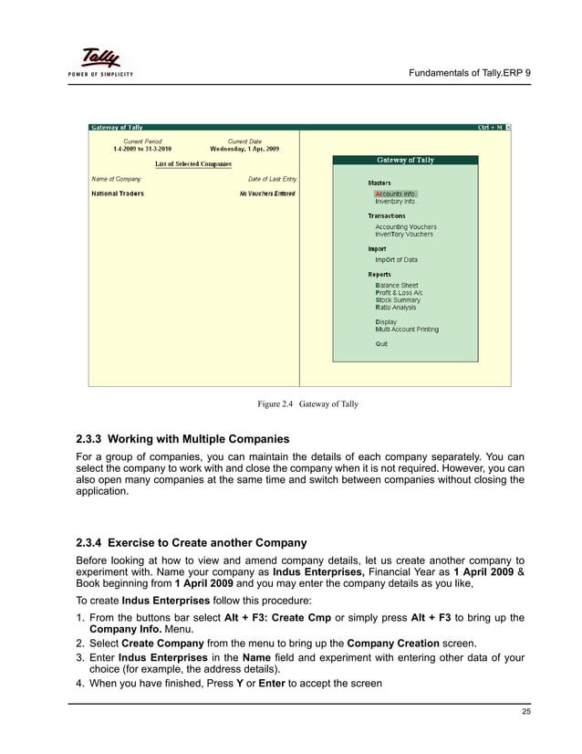 Fundamentals of tally erp 9 | PDF