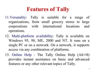 Fundamentals of Tally | PPTX