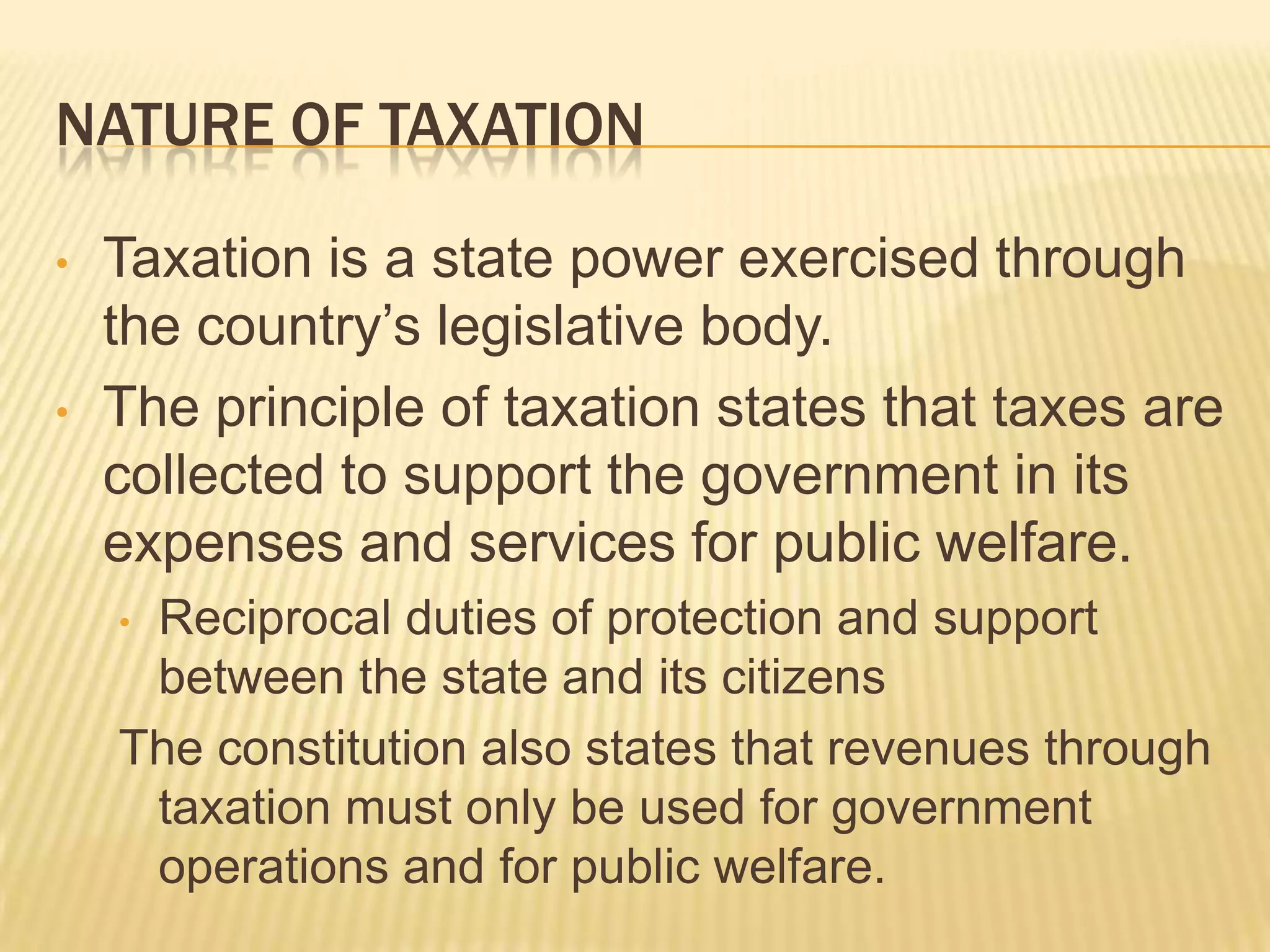 Fundamentals of taxation | PPTX