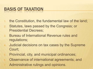Fundamentals of taxation | PPTX
