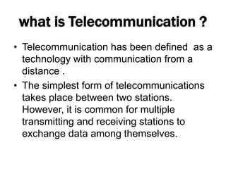 Fundamentals of Telecommunication | PPTX