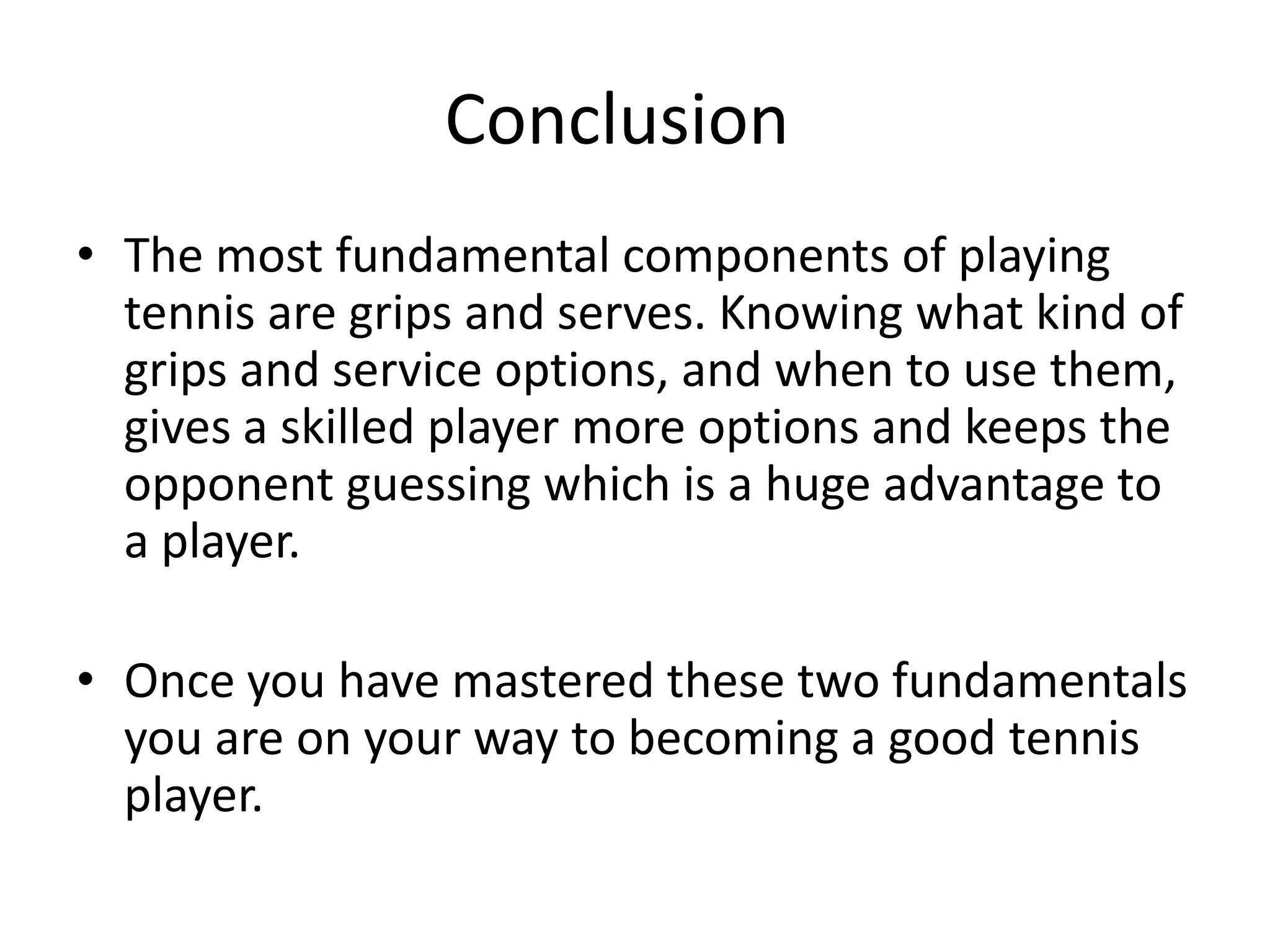 Fundamentals of tennis | PPTX