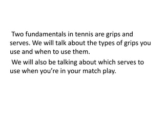 Fundamentals of tennis | PPTX