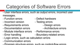 Fundamentals of testing SQA | PPT