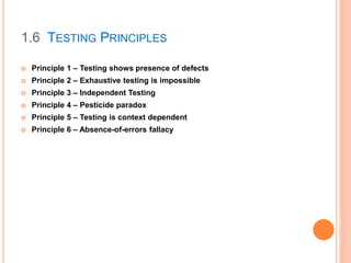 Fundamentals of testing | PPTX