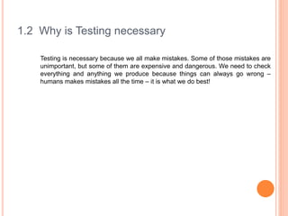 Fundamentals of testing | PPTX