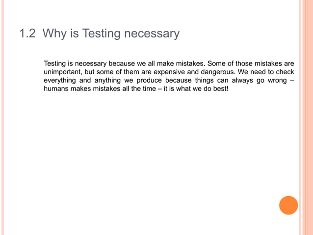 Fundamentals of testing | PPTX