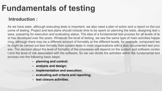 Fundamentals of testing | PPTX