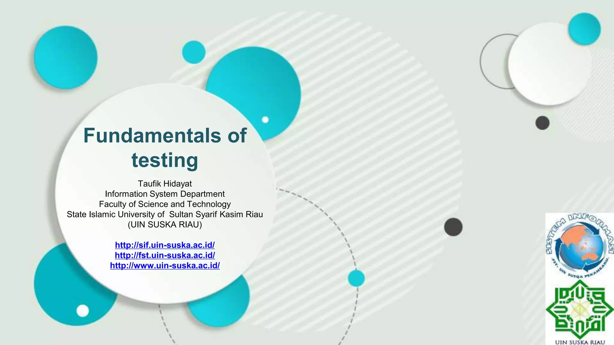 Fundamentals of testing | PPT