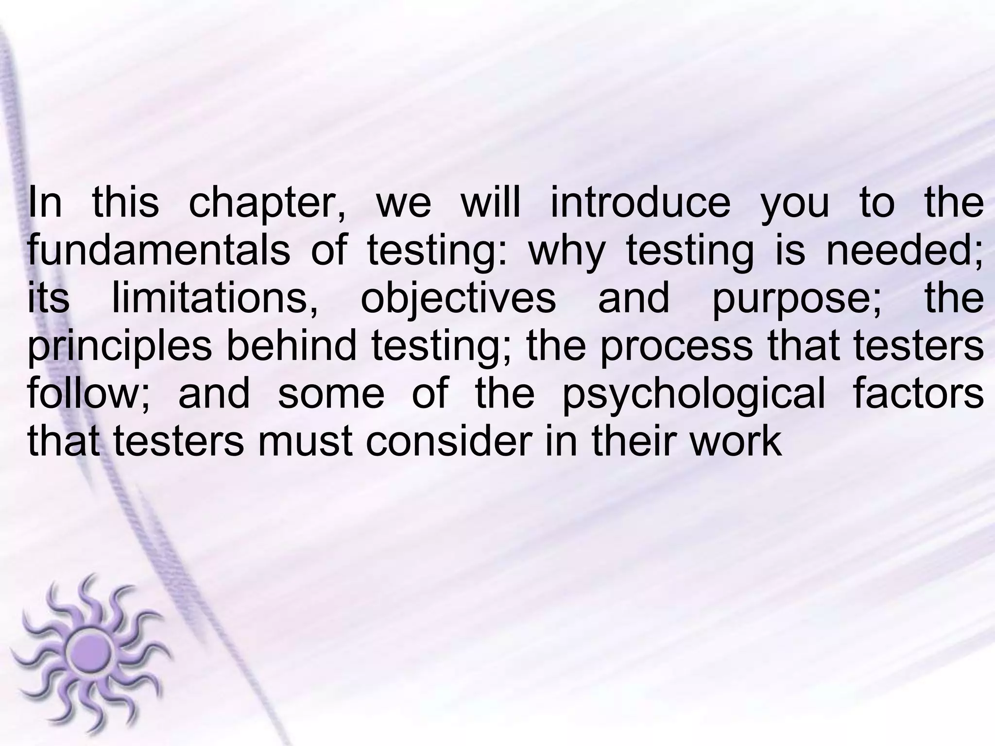 Fundamentals of testing | PPT