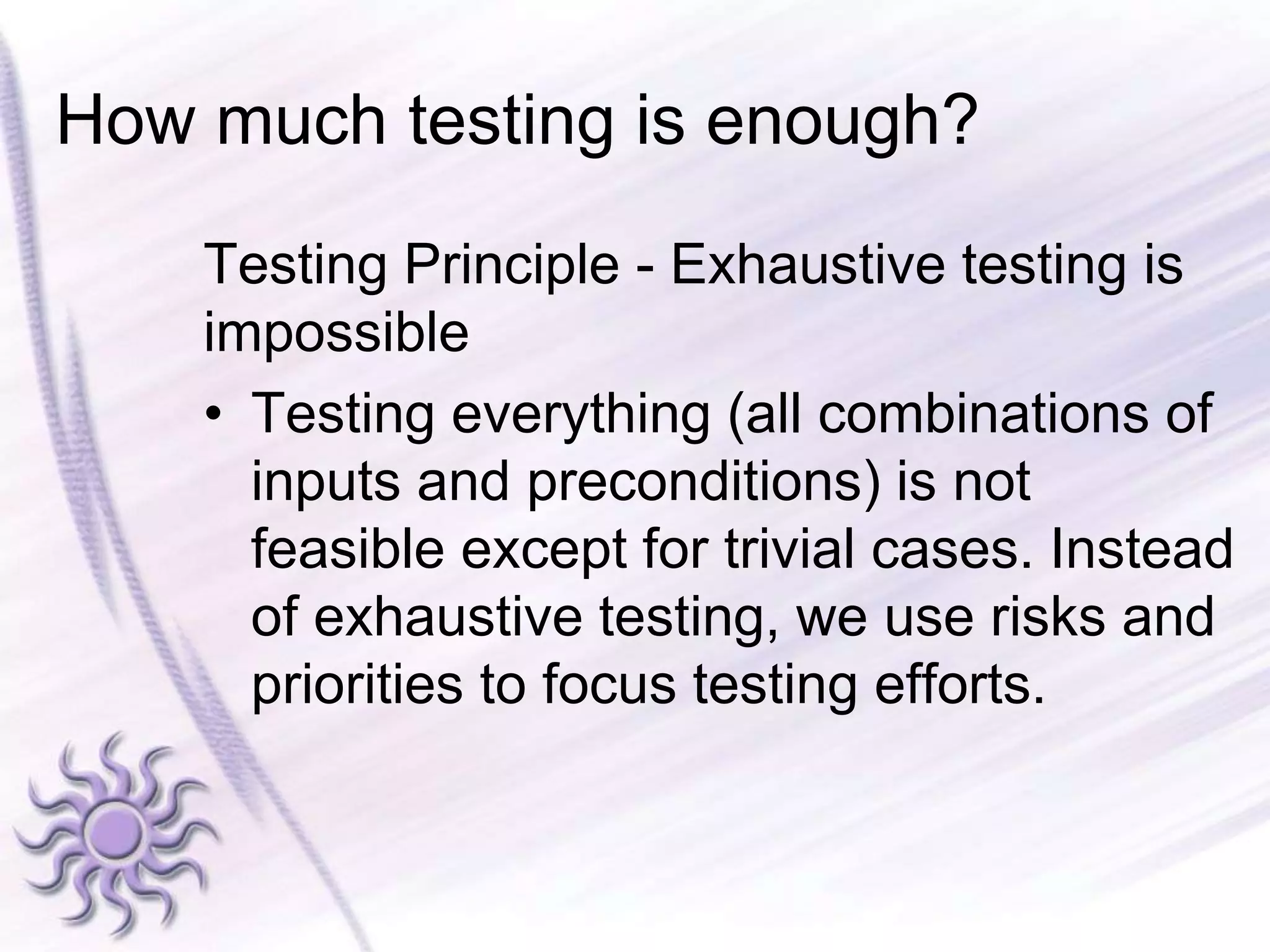 Fundamentals of testing | PPT