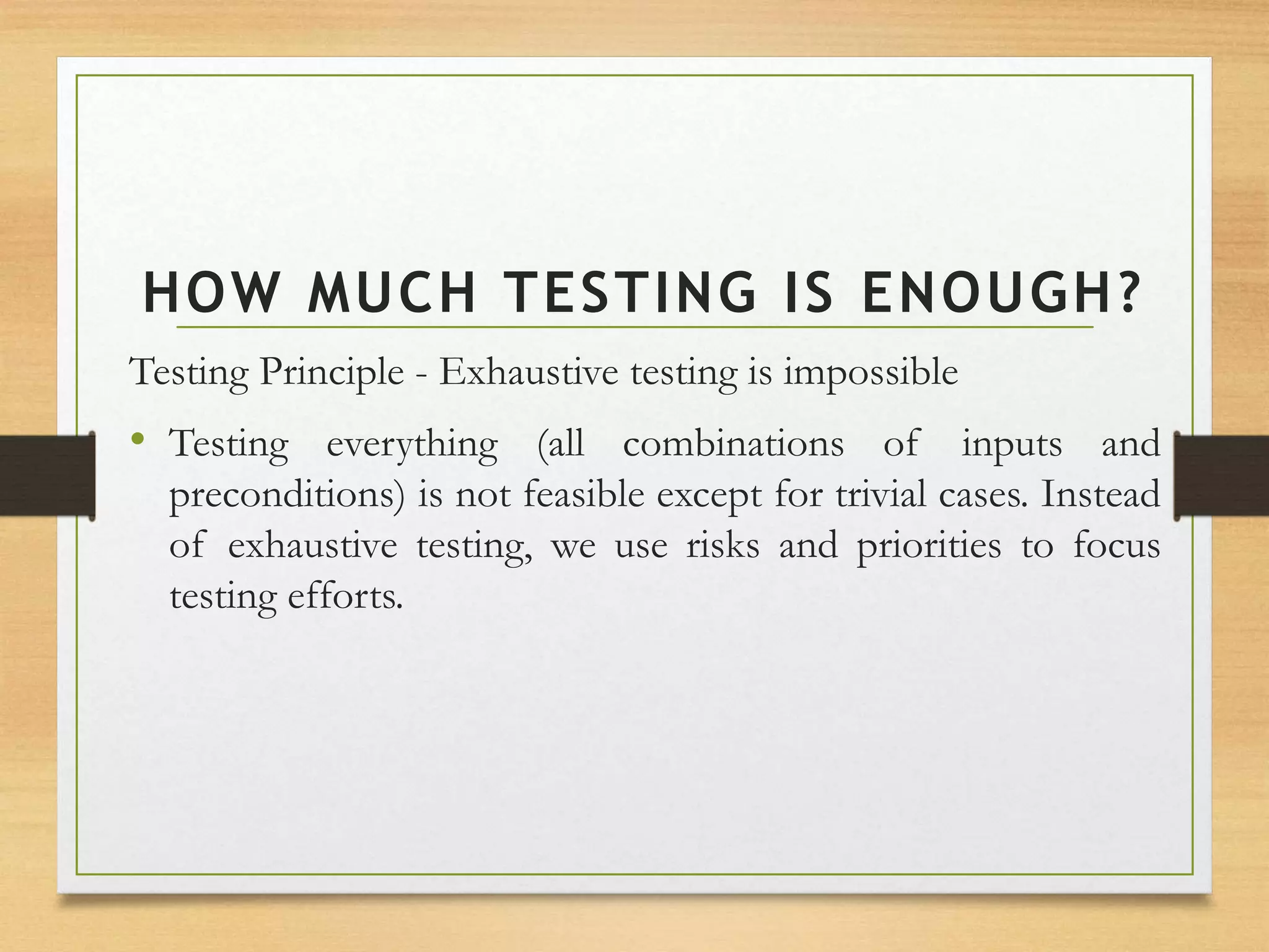 Fundamentals of testing | PPTX